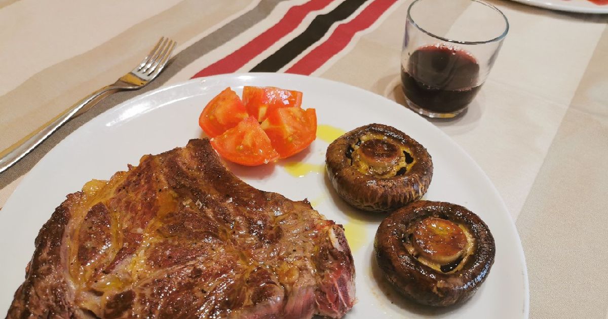 Txuleton De Vaca 'Rubia' Gallega Amb Portobellos Gegants Receta de Xavier