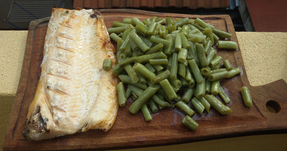 Trucha A La Parrilla Con Salteado De Chauchas Receta de mpartese- Cookpad
