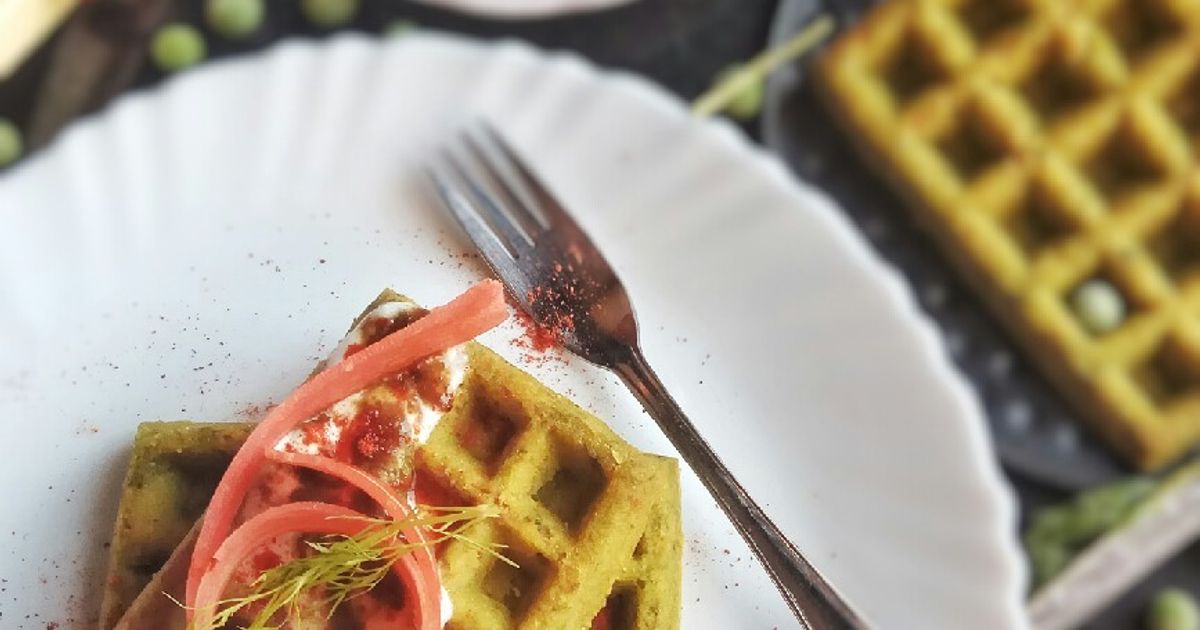 Green Peas And Soya Waffles Recipe by Uzma Khan - Cookpad