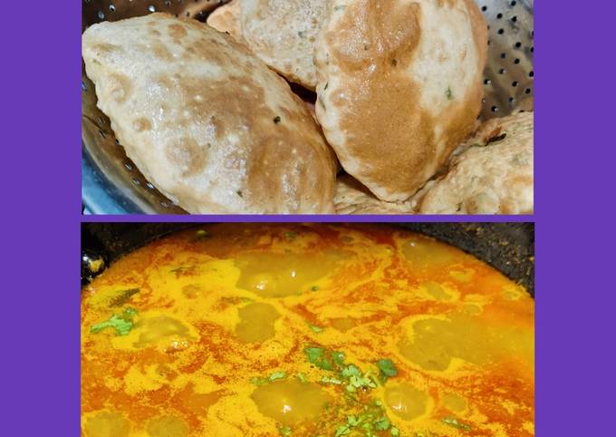 Kasuri methi poori with potato curry Recipe by Susmita Patnaik - Cookpad