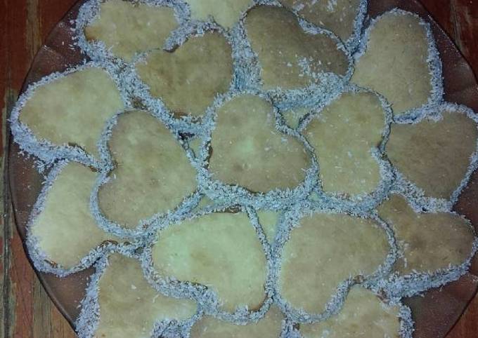 Corazones de coco Receta de Edith Candia- Cookpad
