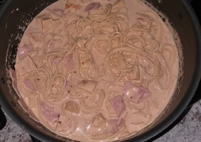 Spaghetti al chipotle con pollo y jamon Receta de nalleli tavares ...