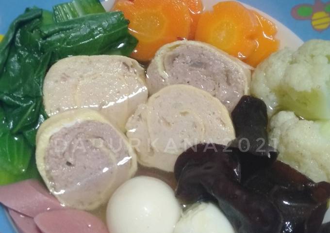 Resep Sup ayam gulung & daging gulung oleh Ira Priyono - Cookpad