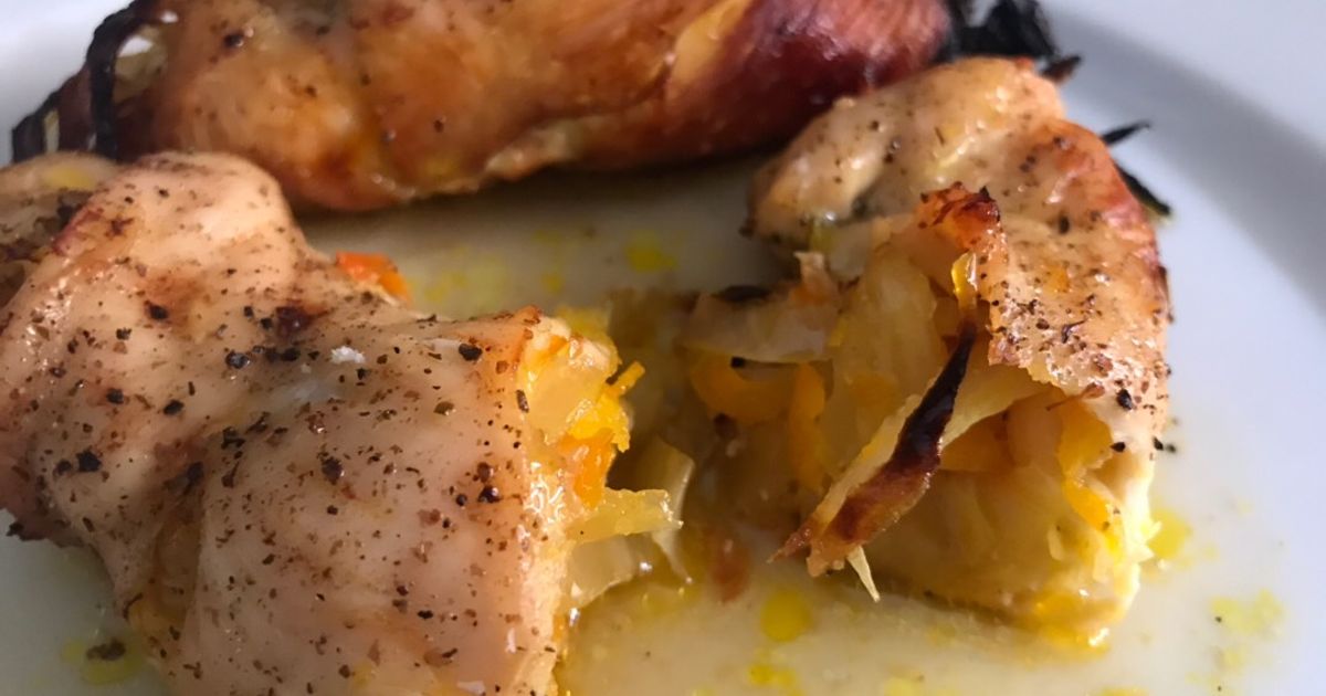 “Pollitos Primavera”. Pechugas De Pollo Rellenas De Verdura Al Horno ...