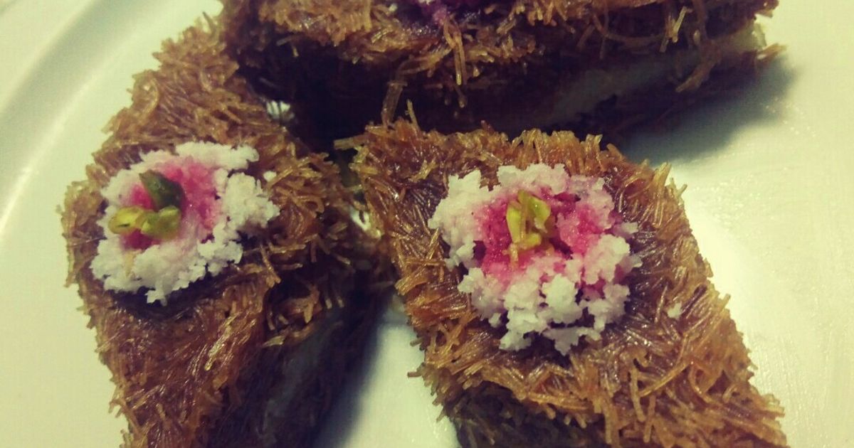 Kunafa With Coconut (Fusion Of Middle Eastern Desserts) Recipe by ...