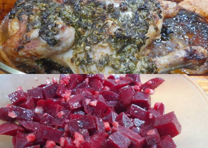 Pollo a la provenzal natural con remolachas al ajo Receta de Gustavo ...