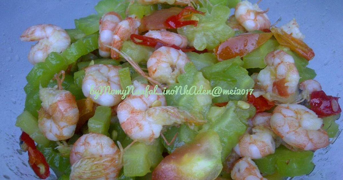Resep Pare Udang Tumis Pedas, No Pahit oleh inonk Aden _ LizSetia ...