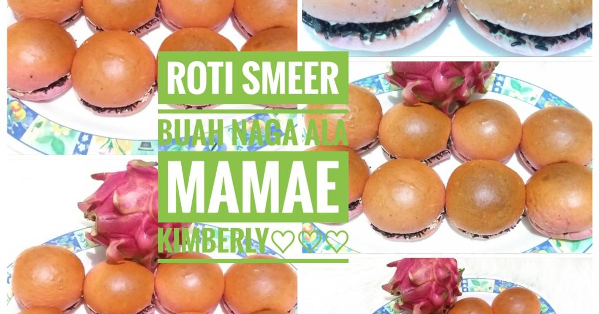 Resep Roti Smeer Buah Naga oleh Tyzaki_Kitchen - Cookpad