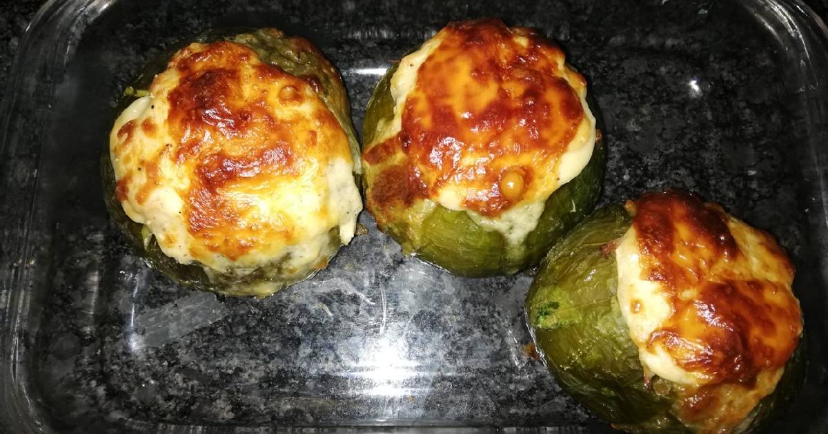Zapallitos rellenos con pollo - 70 recetas caseras- Cookpad
