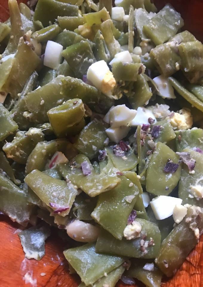 Ensalada de chauchas con huevos y semillas #SinTacc Receta de Mariel Qu ...