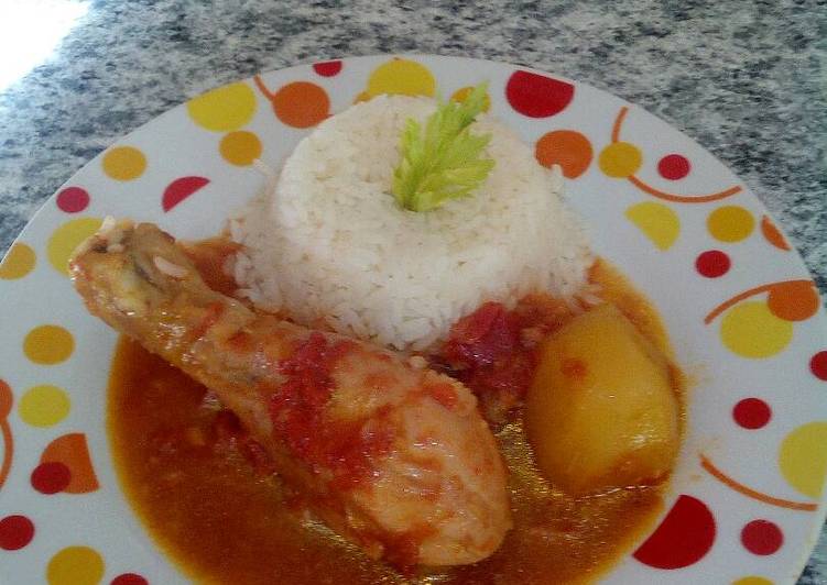 Pollo entomatado Receta de Mercedes Huaman Flores- Cookpad