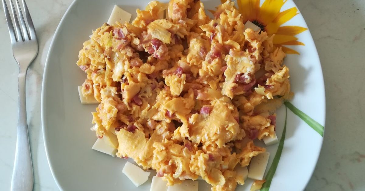 Baconos Hagymás Rántotta | Linda receptje - Cookpad receptek