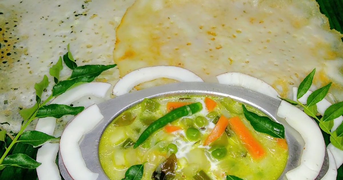 Appam With Vegetable Stew Recipe by Shashi Gupta - Cookpad