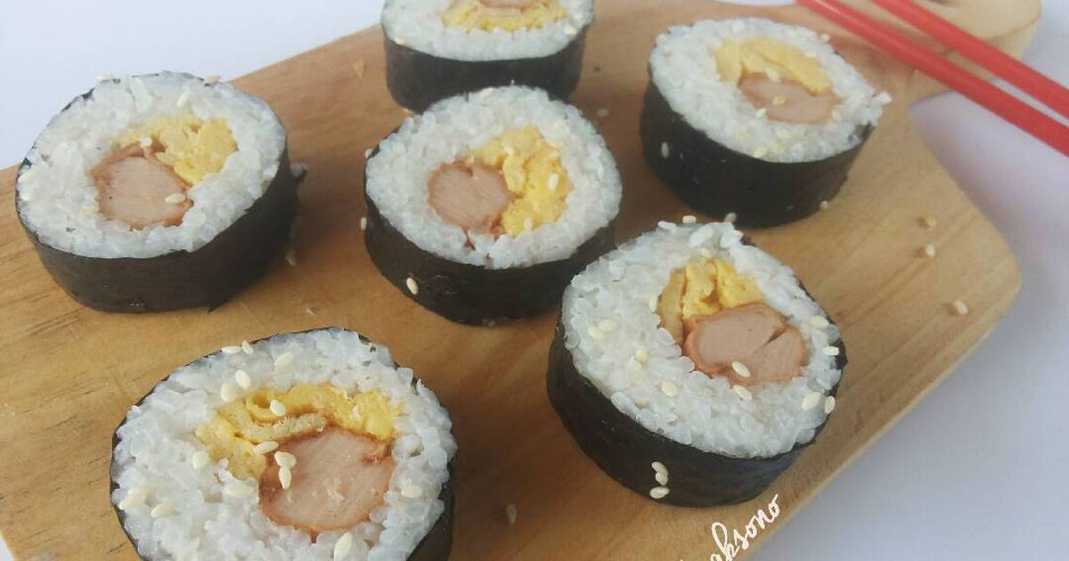Resep Simple Kimbab (menu sahur si kakak) oleh Sera Wicaksono - Cookpad