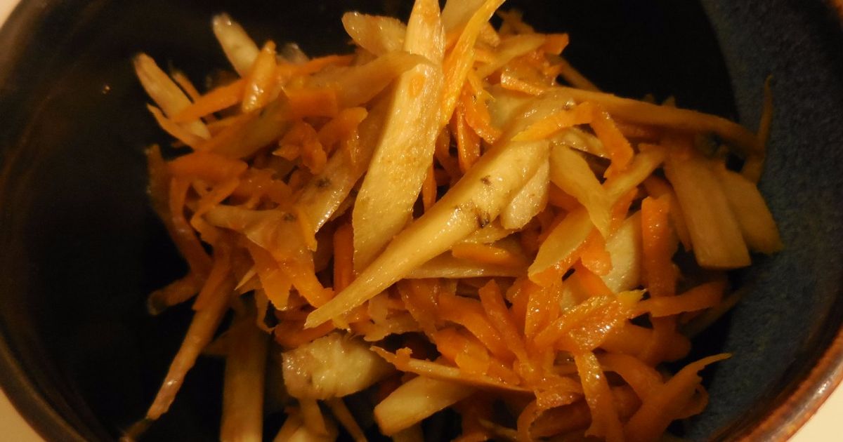 Kinpira Gobo (Burdock And Carrot Kinpira) Recipe By Nana