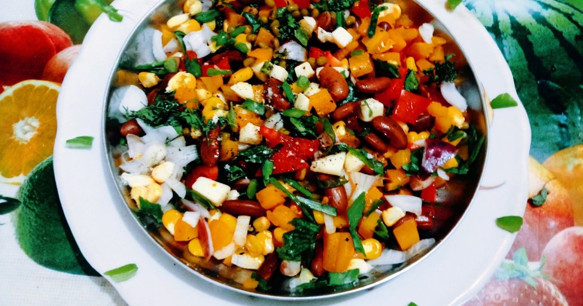 Healthy Tasty Mexican Corn With Bean Salad Recipe by Ramaben Joshi ...