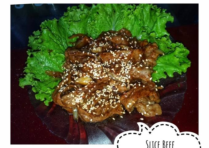 Resep Slice Beef Teriyaki oleh Palupi Budi Utami - Cookpad
