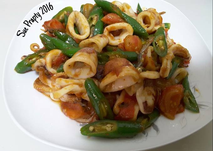 Resep Balado Cumi cumi oleh 🌸🌼🍀Sue Prapty 🍀🌼🌸 - Cookpad