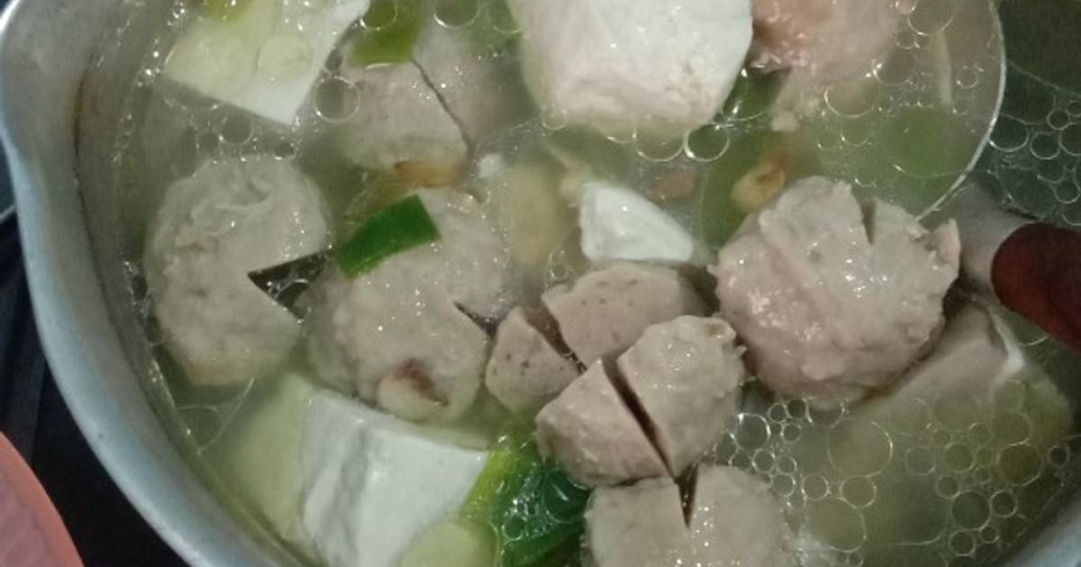Resep Sup Bakso Simpel oleh Lulu Afifah S. - Cookpad