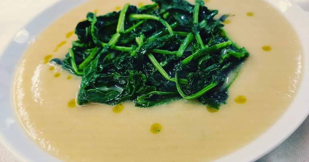 Ricetta Purè di fave secche con cime di rapa saltate di Daniela ...