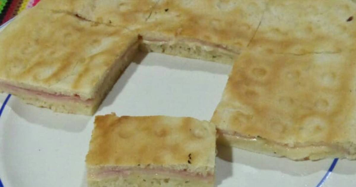 Waffles salados rellenos con jamón y queso Receta de Flor Stocker- Cookpad