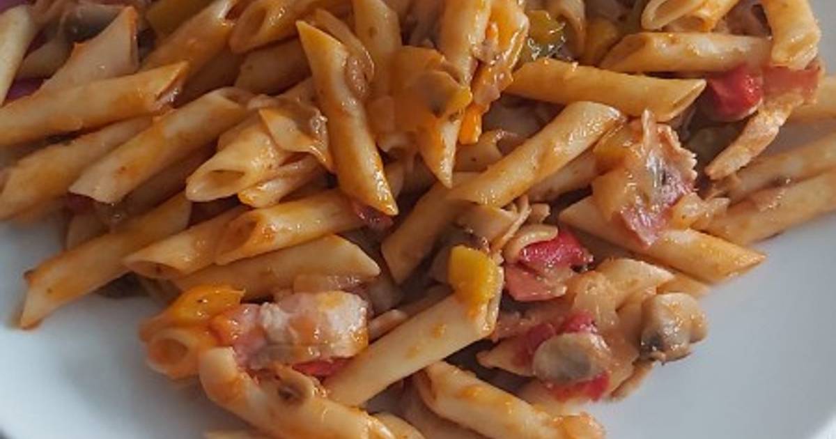 Macarrones Con Verdura Bacon Y Queso Receta De Jose Carlos Sanchez