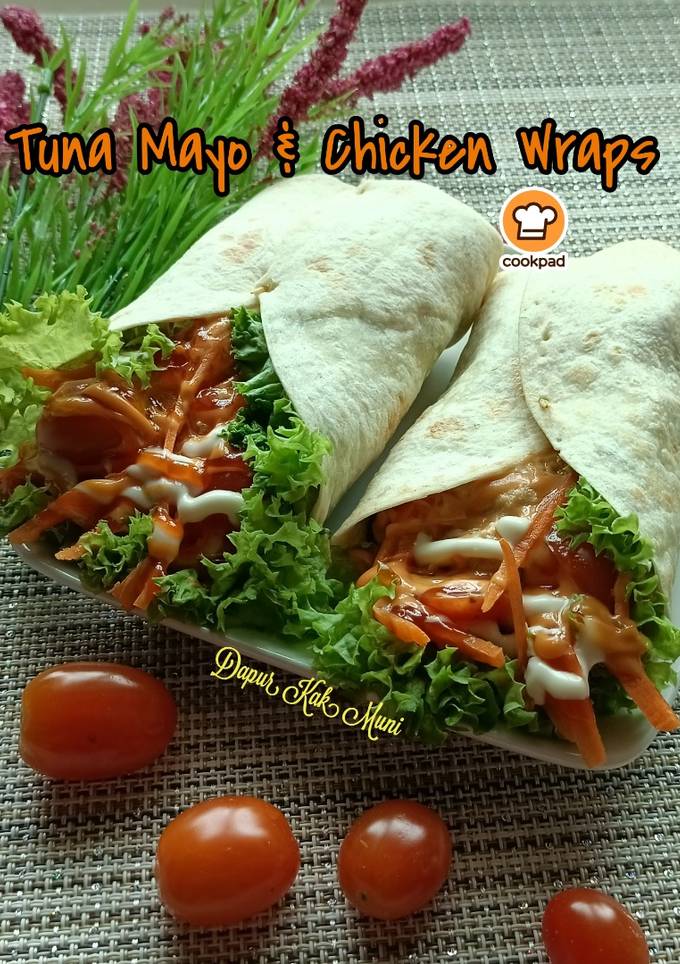 Resipi Tuna Mayo & Chicken Wraps 🇲🇽 oleh Muniroh Annuar - Cookpad