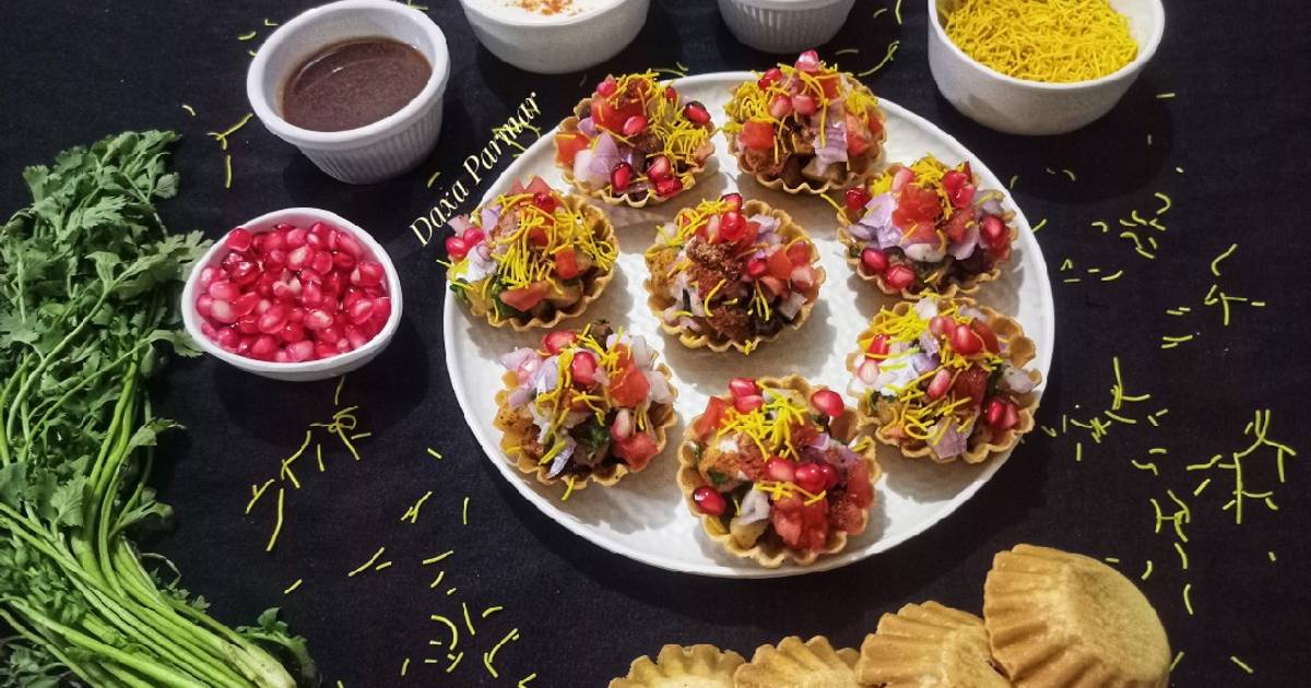 Daxa Parmar દ્વારા રેસીપી બાસ્કેટ પૂરી ચાટ (Basket Puri Chaat Recipe In ...