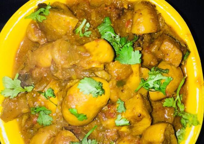 Mushroom-Do-Pyaza Recipe by Nirmal Kaur - Cookpad