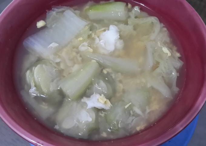 Resep Sup Oyong Sawi Putih Saus Teriyaki oleh Fransisca - Cookpad
