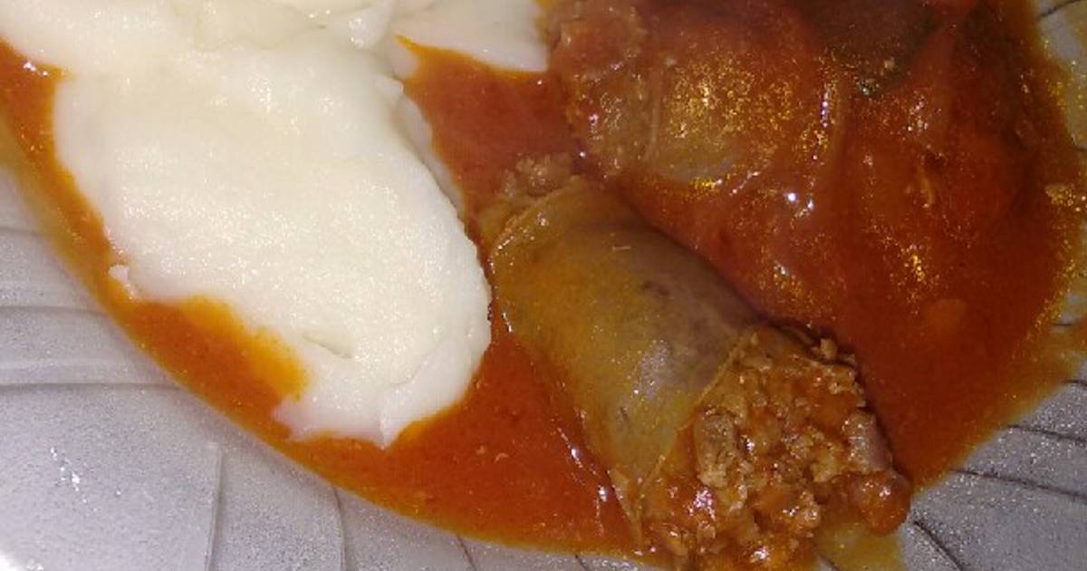 Puré de papas con salsa con chorizo criollo Receta de Laura Micaela ...