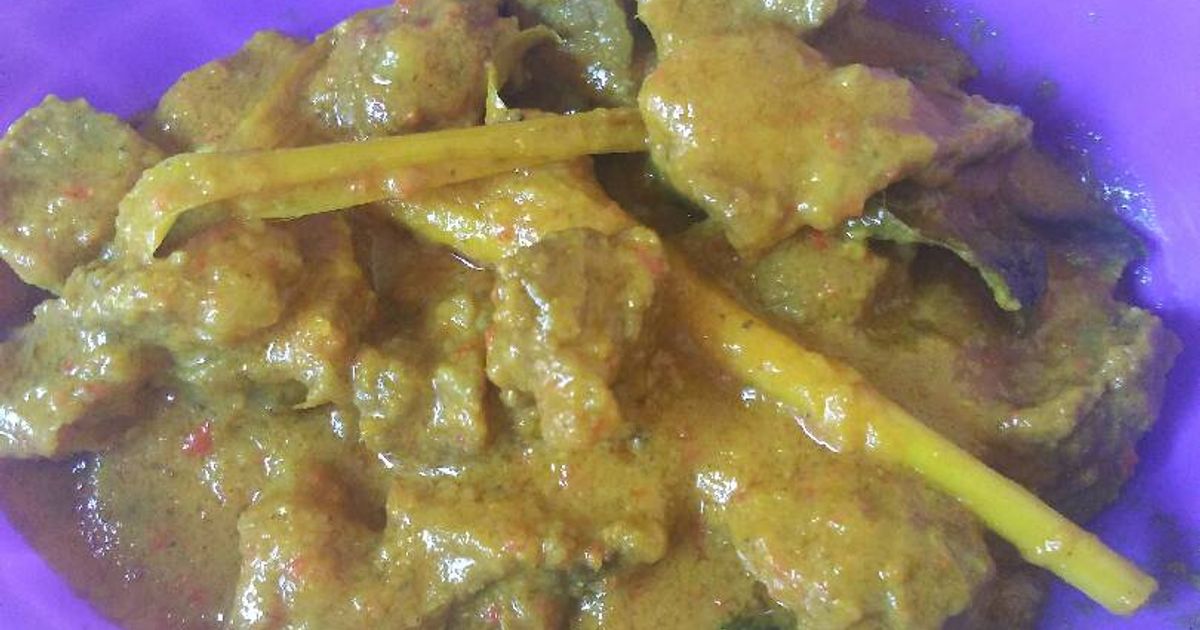 Resep Rendang Bumbu Kuning Pedas (Daging Kambing) oleh fitri - Cookpad