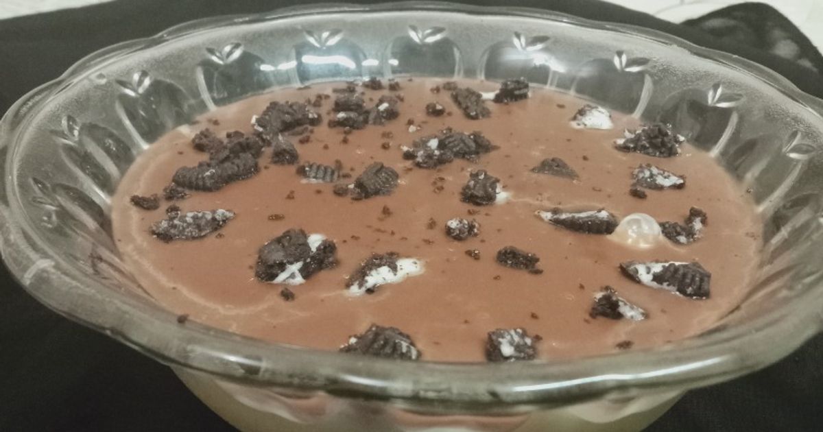 Choco Oreo Vanilla Custard Recipe by Javeria Mateen - Cookpad