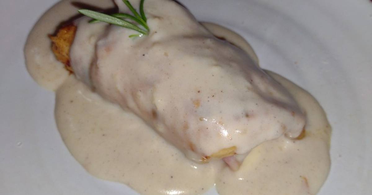 Pechuga rellena con salsa bechamel Receta de Alexis Maximino Melchor ...