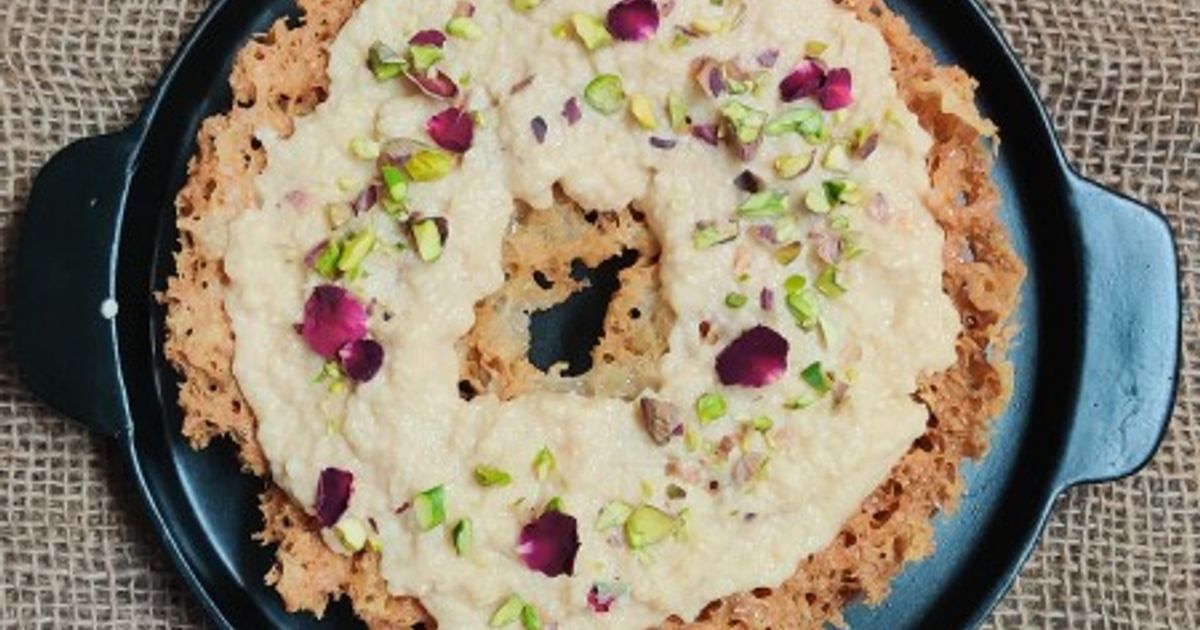 Jagruti Chotalia દ્વારા રેસીપી ઘેવર રબડી(Ghevar Rabdi Recipe In ...