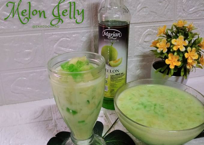 Resep Es Melon Jelly oleh Eka Utami - Cookpad