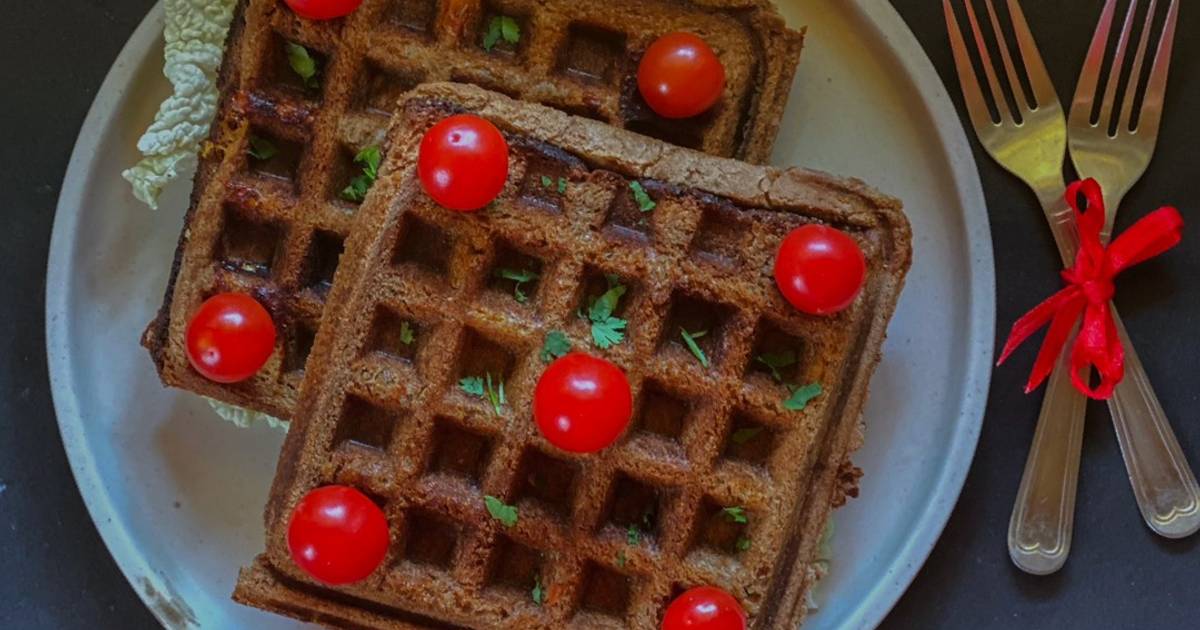 Cheesy Sandwich Waffle Recipe by Madhumita Bishnu - Cookpad