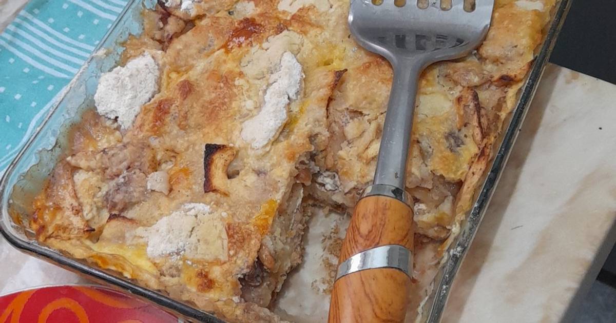 Torta fácil de manzanas con bocha de helado de crema Receta de Vanessa ...