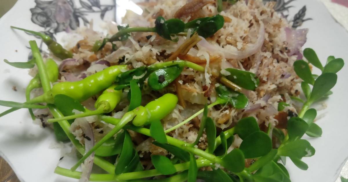 Resipi Urap/ Kerabu Beremi (Bacopa monnieri) oleh Cookies Monster 🍪 ...