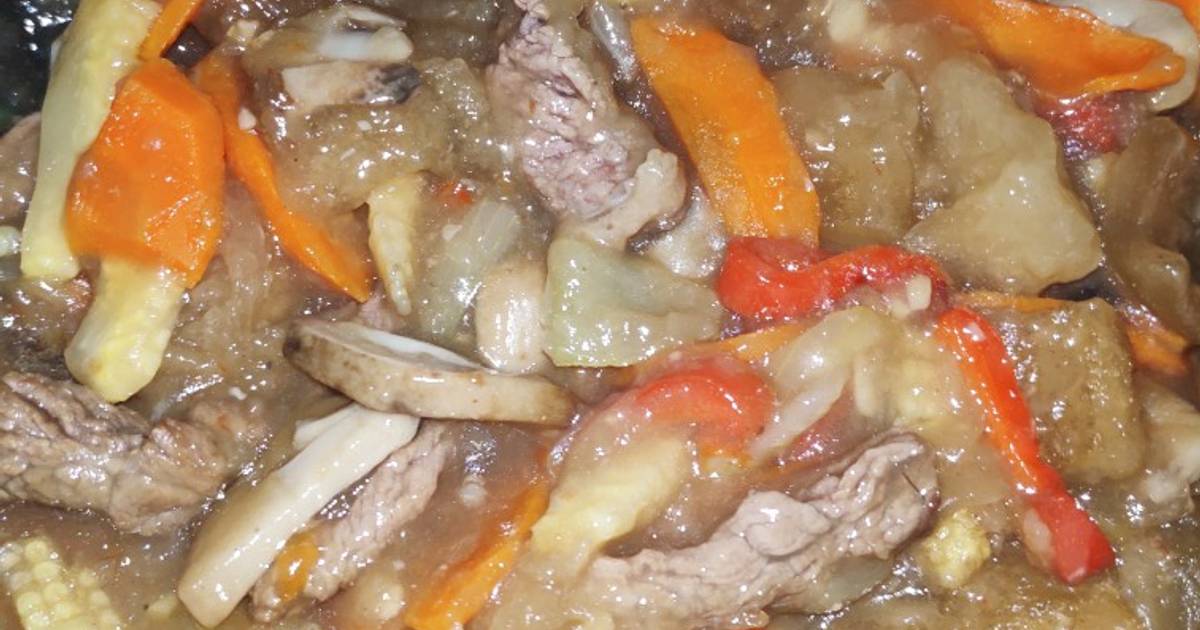 Resep Cah Kerupuk Kulit, Daging Sapi, Jamur, Putren oleh AiNa's Meals ...