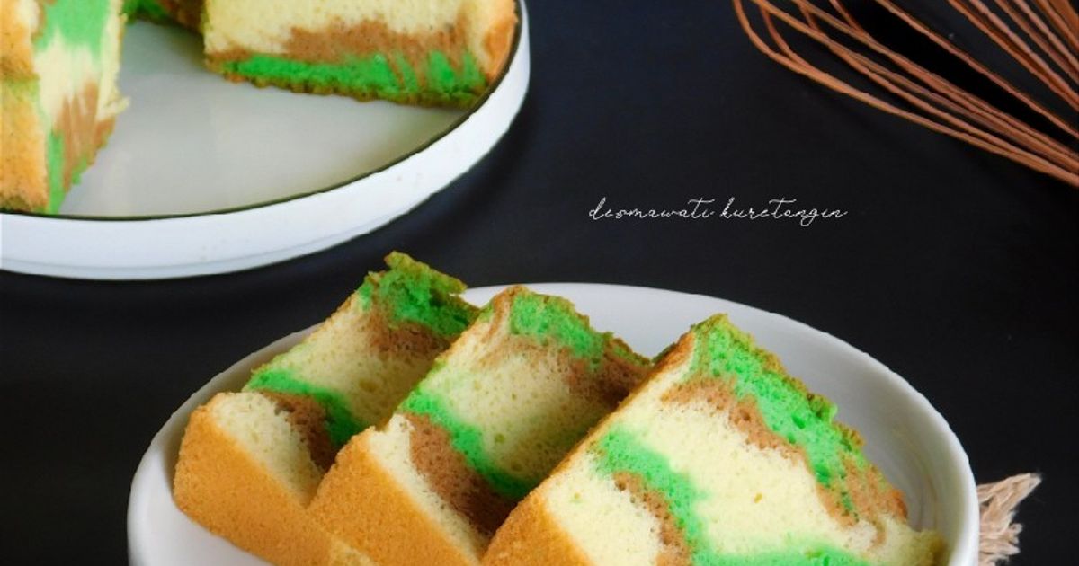 Resep Mocha Pandan Chiffon Cake oleh desmawati kuretangin - Cookpad