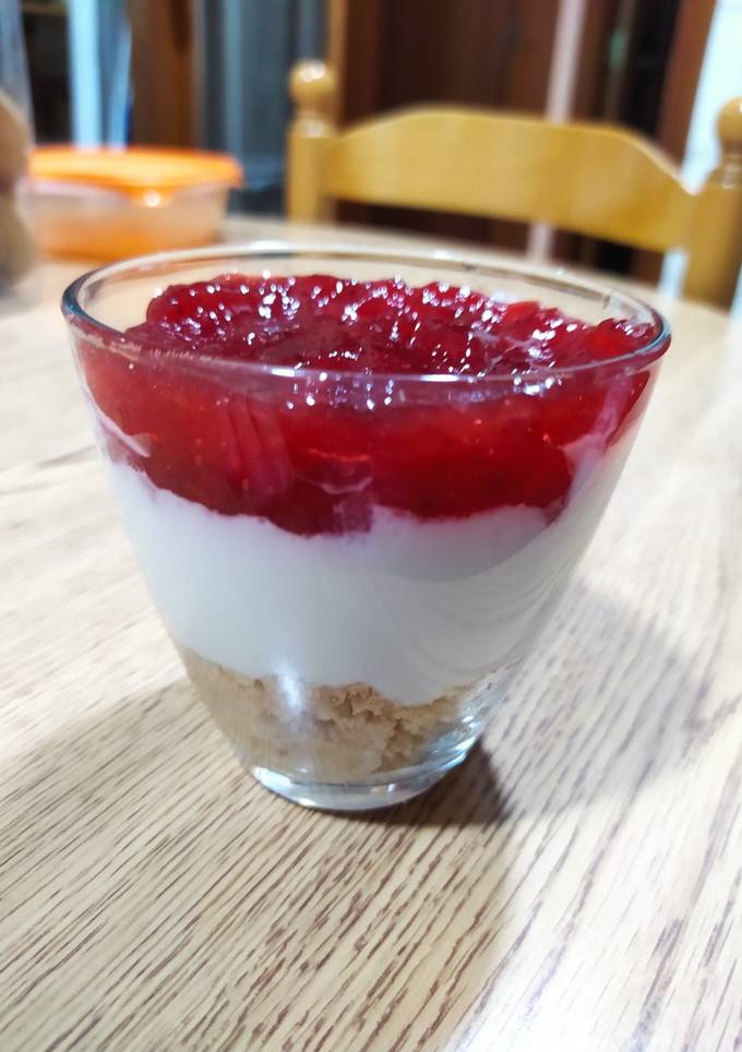 Vasito de cheesecake 🍰 Receta de Sergio- Cookpad