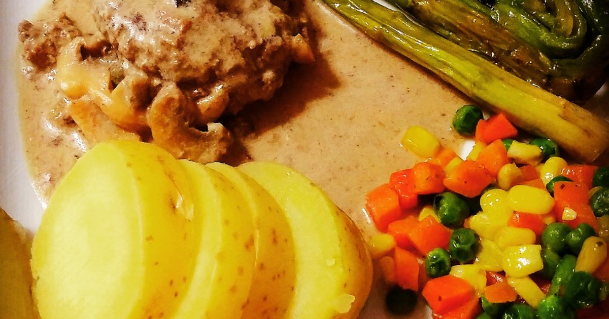 Filete Salisbury Con Guarniciones Receta de OTata Tulia Tanagra