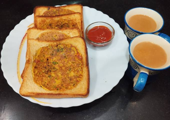 Bread Chilla Toast Recipe by Aruna Thapar - Cookpad