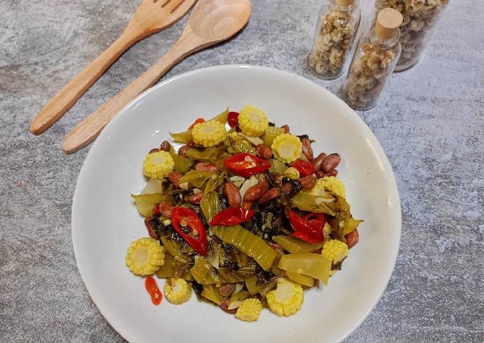 Resep Tumis sayur asin, kacang merah dan putren oleh tommy wiriadi ...