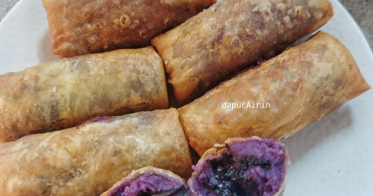 Resep lumpia ubi ungu rumahan enak dan mudah - Cookpad