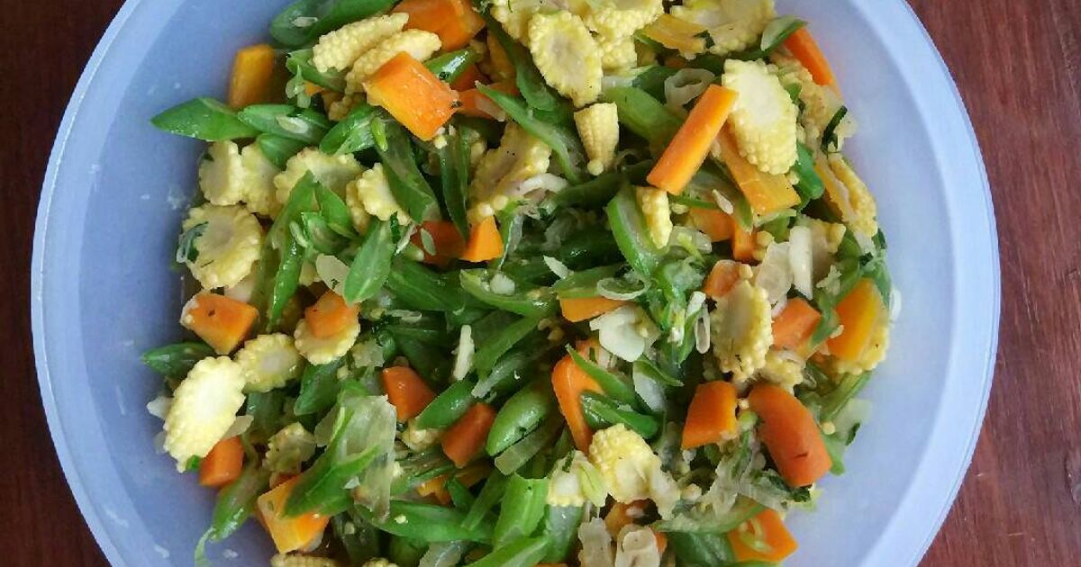 Resep tumis sayur 3 warna wortel buncis dan baby corn rumahan enak dan ...