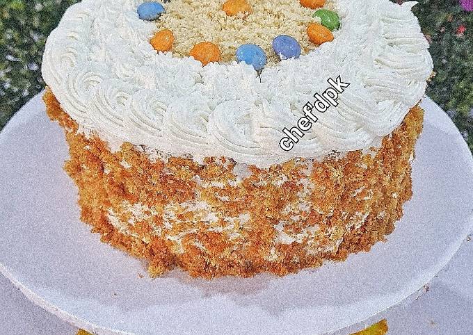 Vanilla Cake with whipped Cream Frosting Recipe by Da-Princess Kitchen ...