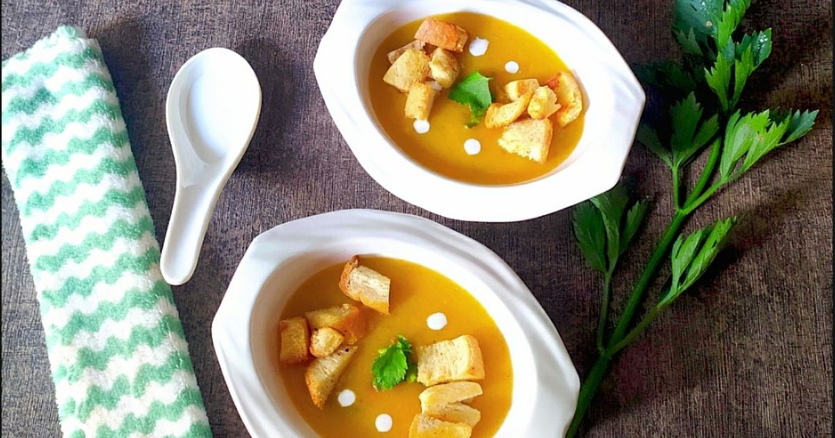 Resep Pumpkin Soup (Sup Labu Kuning) oleh Lailazegaff - Cookpad