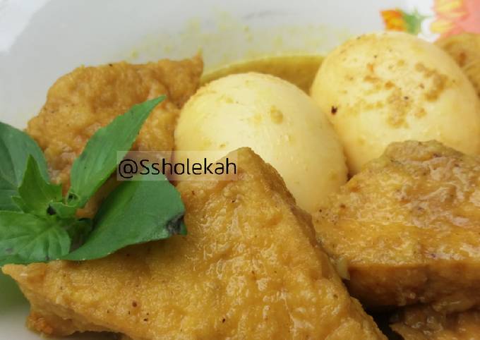 Resep 5. Tahu telur bumbu kuning oleh Ssholekah - Cookpad
